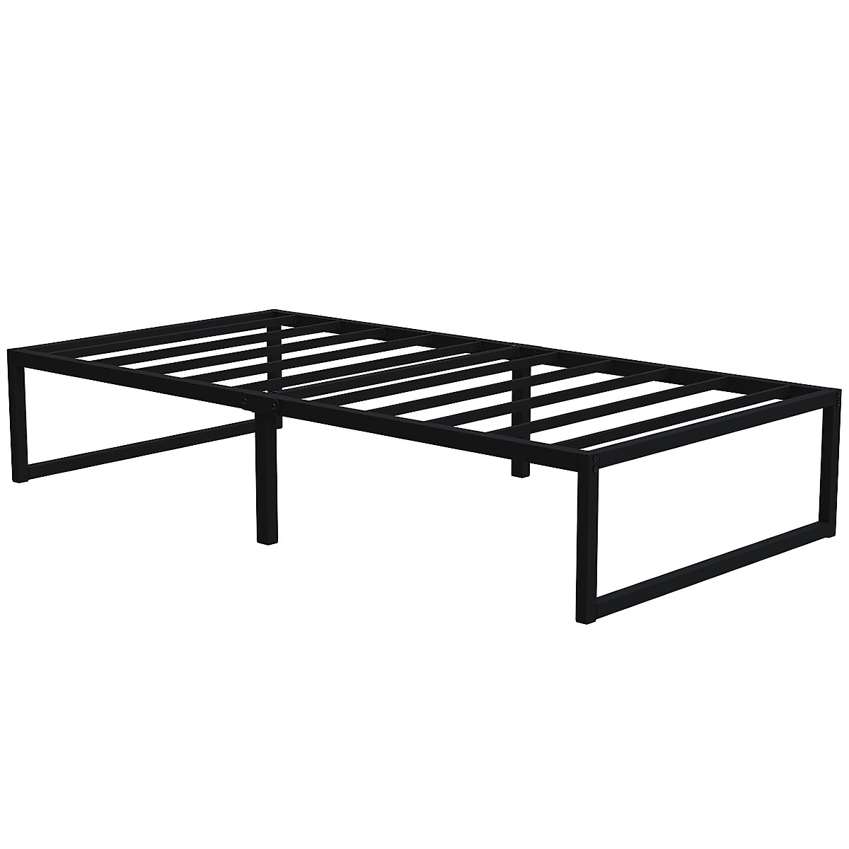 Lutown-Teen 16 Inch Twin XL Bed Frames Heavy Duty Sturdy Metal Platform Bed Frame No Box Spring Needed, Noise Free, Easy Assembly, Black