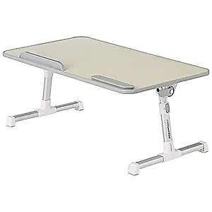 Amazon Basics Adjustable Laptop Tray Table - Lap Desk Fits up to 17-Inch Laptop - Medium