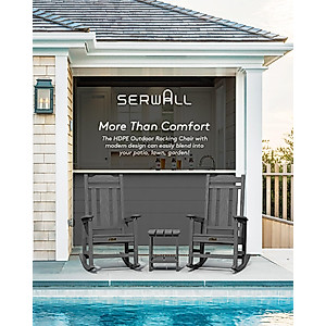 SERWALL Outdoor Rocking Chair Gray