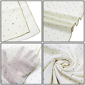 ANKOMINA Women Soft Chiffon Rhinestone Long Scarf Shawl Fashion Muslim Hijab Head Wrap Scarves