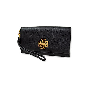 Tory Burch 785656 Black With Gold Hardware Britten Smartphone Women's Leather Wallet