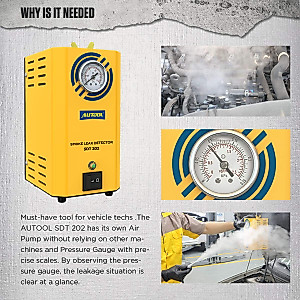 AUTOOL Automotive Leak Detector Tool Cars Leak Locator Tester Car Pipe Leakage Tester Support Evap for All Vehicles