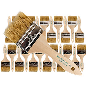 Pro Grade - Chip Paint Brushes - 24 Ea 2.5 Inch Chip Paint Brush Light Brown