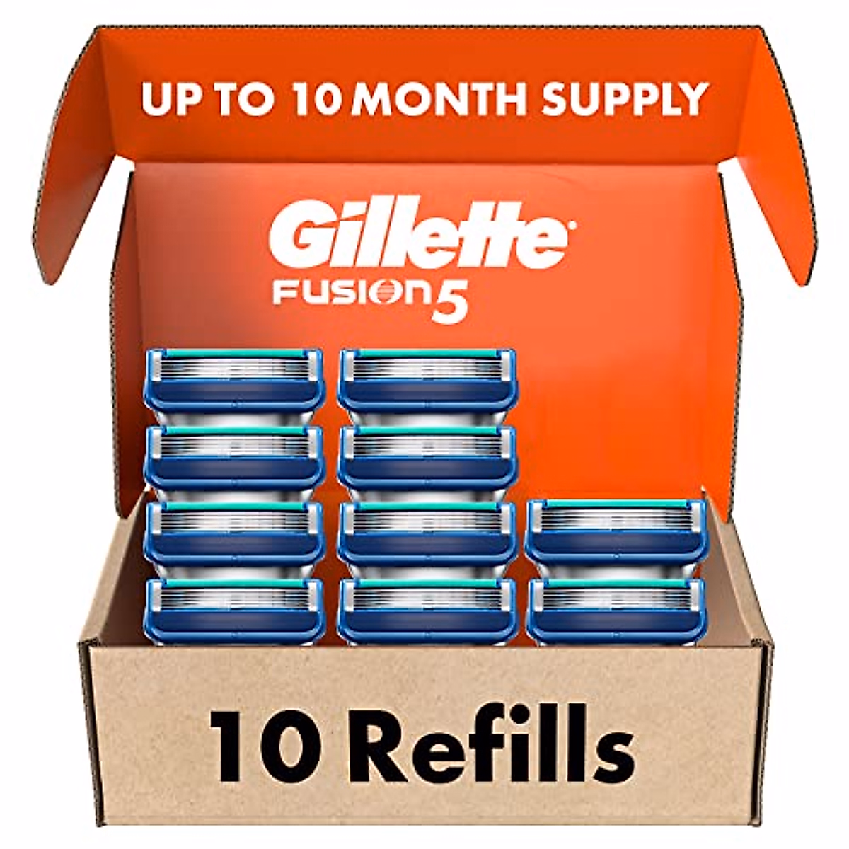 Gillette Fusion Manual Men's Razor Blade Refills - 10 Count