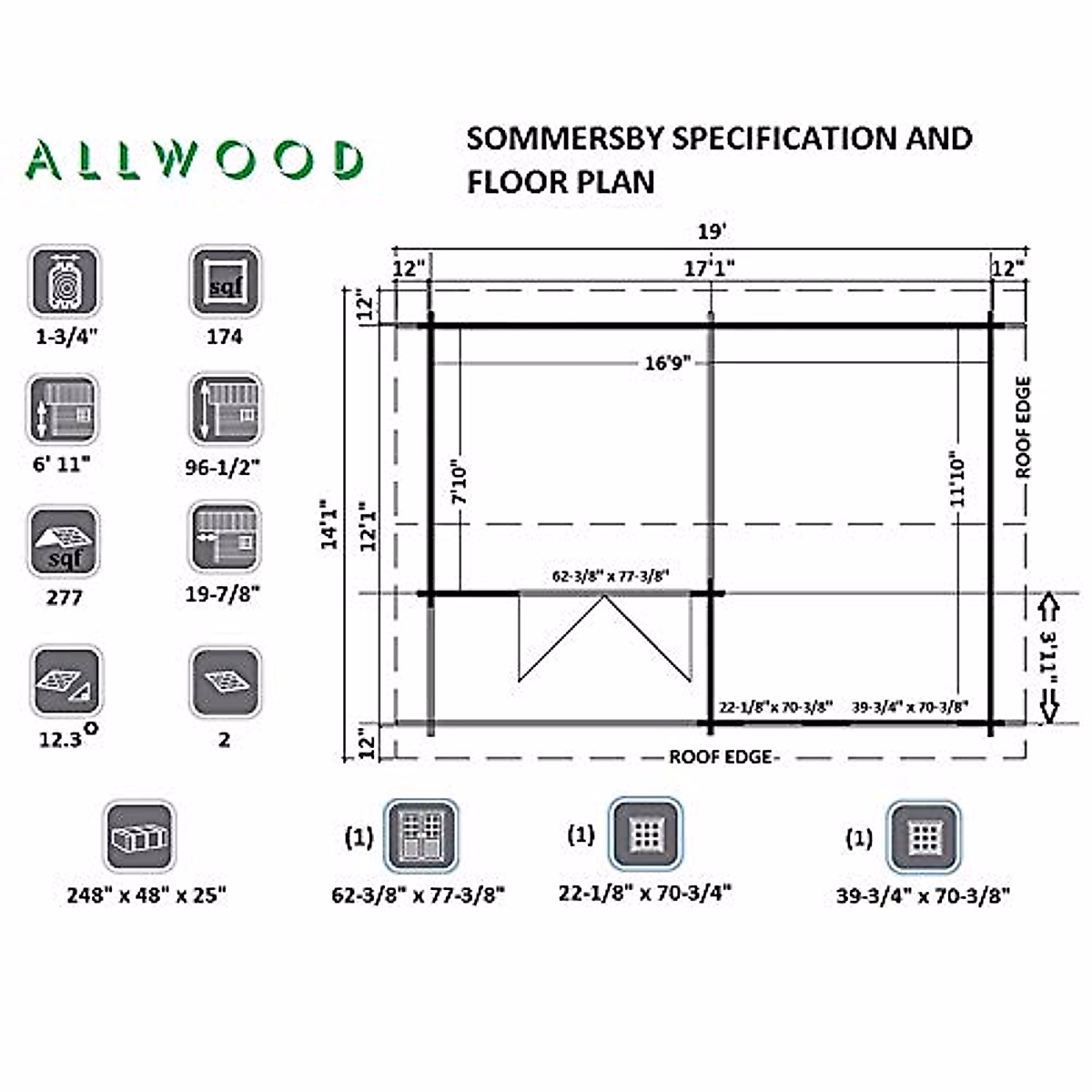Allwood Sommersby | 174 SQF Garden House Kit