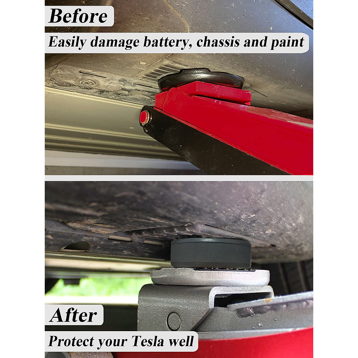 SYOAUTO Jack Pad for Tesla Model 3/Y/S/X Tesla Pucks Rubber Lifting Jack Pad 4 Packs Tesla Model Y Accessories 2024 2023 2022 2021