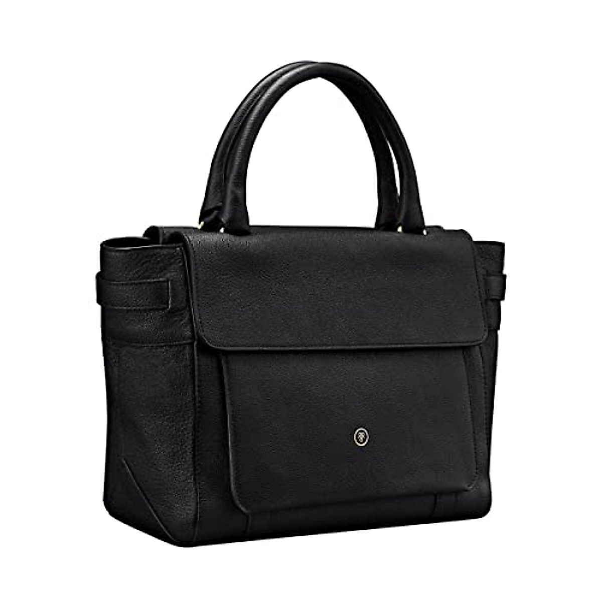 Maxwell Scott | Womens Luxury Leather Small Tote Bag Purse | The Paluzza | Handmade In Italy | Black Pebbled
