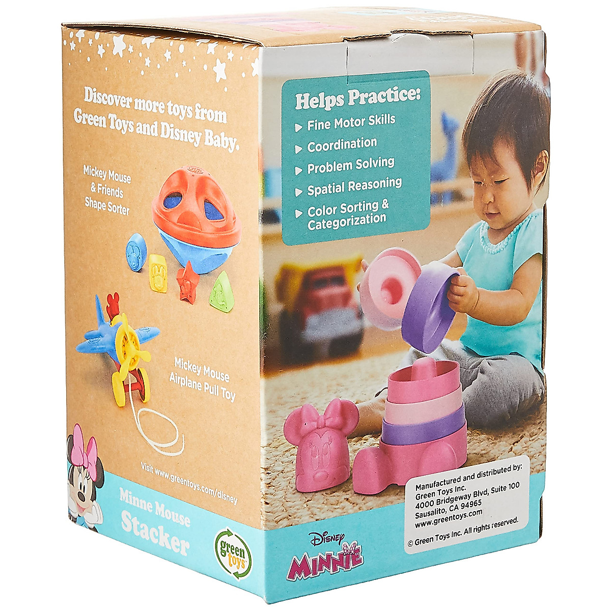 Green Toys Disney Baby Exclusive - Minnie Mouse Stacker, 7 Pieces