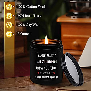 SOGLIM Wedding Day Candle - Future Husband Gifts, Future Wife Gifts - Gifts for Groom from Bride on Wedding Day - Funny Wedding Gifts for Bride, Groom, Fiance, Soon to Be Husband Future Bride Newlywed