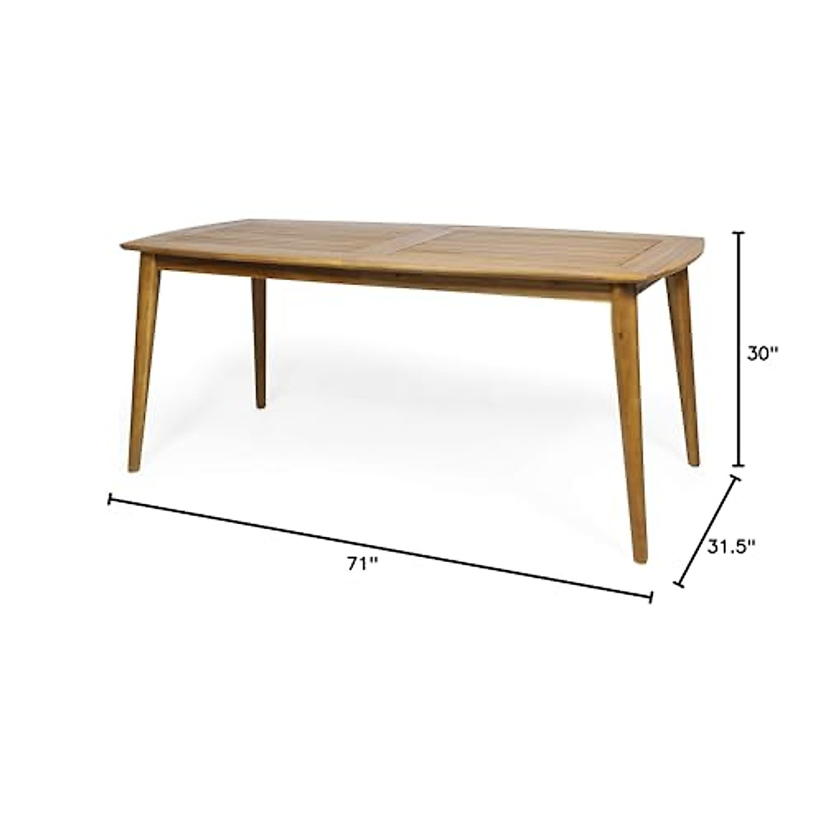 Christopher Knight Home Gwendolyn Outdoor Rustic Acacia Wood Dining Table, Teak