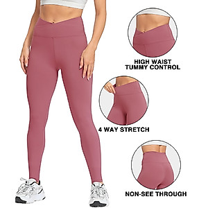 Natural Feelings Buttercloud Cross Waist Leggings for Women High Waist Cross Leggings Yoga Workout PantsTight