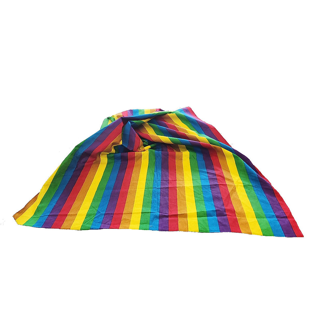 Rainbow Pride Stripe Vertical LGBT Gay Colorful Printed on 100% Cotton 44 Inches Wide Fabric by The Yard - Sewing Quilting Apparel Crafts Decor (1 Yard, Pride Stripe Vertical)