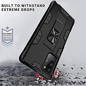 Samsung Galaxy Note 20 Case Note 20 5G Case Military Grade Shockproof with Kickstand Stand Built-in Magnetic Car Mount Armor Heavy Duty Protective Case for Galaxy Note 20 5G Phone Case (Black)