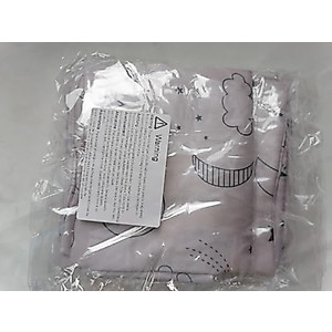 Winmany 2 Pack Toddler Pillow Cases Baby Silk Satin Pillowcases 49 x 36cm Cot Bed Envelope Pillow Cover kids Soft Travel Pillow Pair Cases for Boys Girls Machine Washable (Beige Cloud Moon)