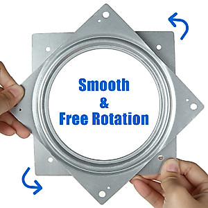 LIVTE 8 Pack 6 Inch Lazy Susan Bearing Bar Stool Swivel Plate, 5/16'' Thick Lazy Susan Hardware 220 LB Capacity Ball Bearing Swivel Plate for Kitchen Cabinet, Craft Project, Serving Trays, Silver