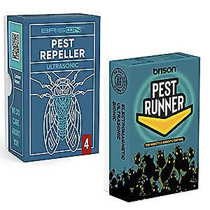 BRISON Ultrasonic Pest Repellent Plug in – Mice Rats Spider Control - for Repelling Rodents Insects Out of Indoors, Non-Toxic Electronic