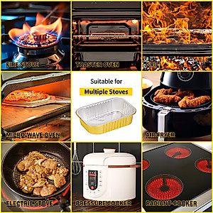 Small Aluminum Pans with Lids Heavy Duty - (40 Pack + 40 Lids, 6.3"×4.4") 1.2 LB Tin Foil Food Containers with Lids, Disposable Tin Foil Pans with Lids for Baking, Meal Prep, Freezer and Takeout