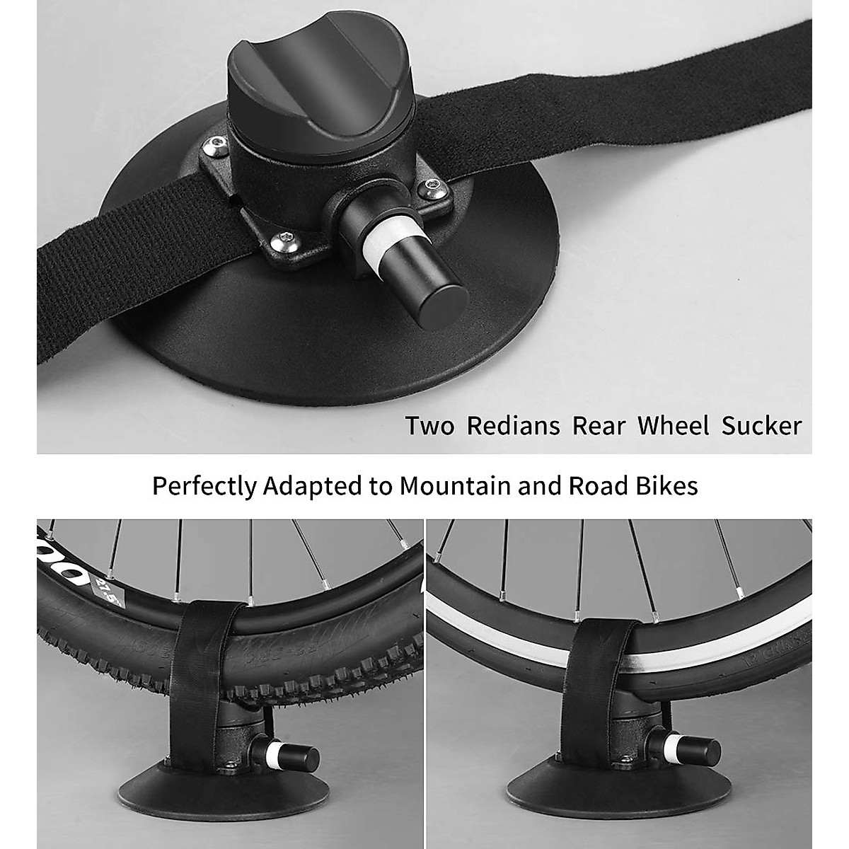 ROCKBROS Suction Cup Bike Rack for Car Roof Top Sucker Bike Rack Quick Release Aluminium Alloy Bike Carrier with Sucker for 2 Bikes