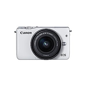 Canon EOS M10 Mirrorless Camera Kit with EF-M 15-45mm Image Stabilization STM Lens Kit (White)