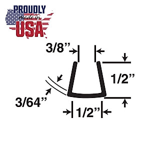 Outwater Plastics White 1/2'' Styrene Plastic U-Channel/C-Channel 72 Inch Lengths (Pack of 10 Pieces, 60 feet Total)