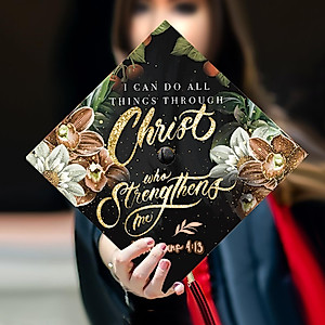 Once Upon A Time Graduation Cap Topper 2024 Graduation Gift Graduation Cap Decorations Handmade, I can do All Things Through Christ Strengthen me. Philippians
