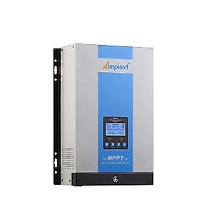 Ampinvt Solar Charge Controller 12v/24v/36v/48v Battery auto, max 150v Solar Input Compatible with Sealed, Gel, Flooded, and Lithium Batteries (AP-40A)