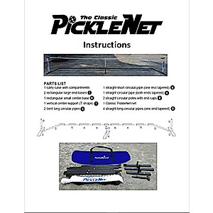 Oncourt Offcourt Classic PickleNet Pickleball Net System (Set Includes Metal Frame and Net in Carry Bag)
