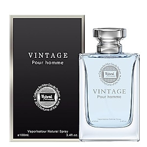 Hybrid & Company Vintage Pour homme Men’s Classic Scent Perfume Eau De Toilette Spray 100 ML