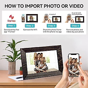 Digital Picture Frame 8 Inch Digital Photo Frame WiFi, 1280x800 IPS HD Touch Screen Smart Frame, 32GB Storage, Auto-Rotate, Wall Mountable, Share Photos/Videos Instantly via Frameo App from Anywhere