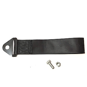 JDM Mugen Power Black Racing Drift Rally Car Tow Towing Strap Belt Hook Universal x1