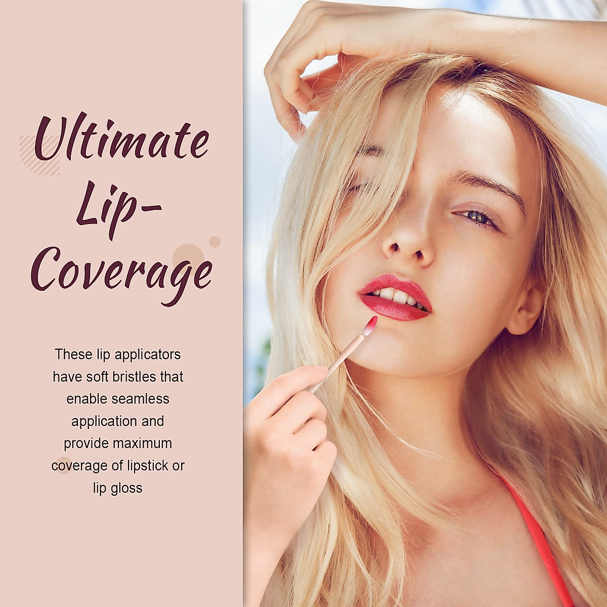 BS-MALL Disposable Lip brush Bendable Concealers Eye Shadows Lip Nail art 200 Pcs Set (Pink & Yellow)