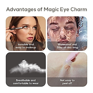 Korean Eye Charm Double Eyelid Tape Hooded Eye Lift – Droopy Eyelid Lifter Eye Lid Strips for Hooded Eyes (Double Sided 3mm 176p)