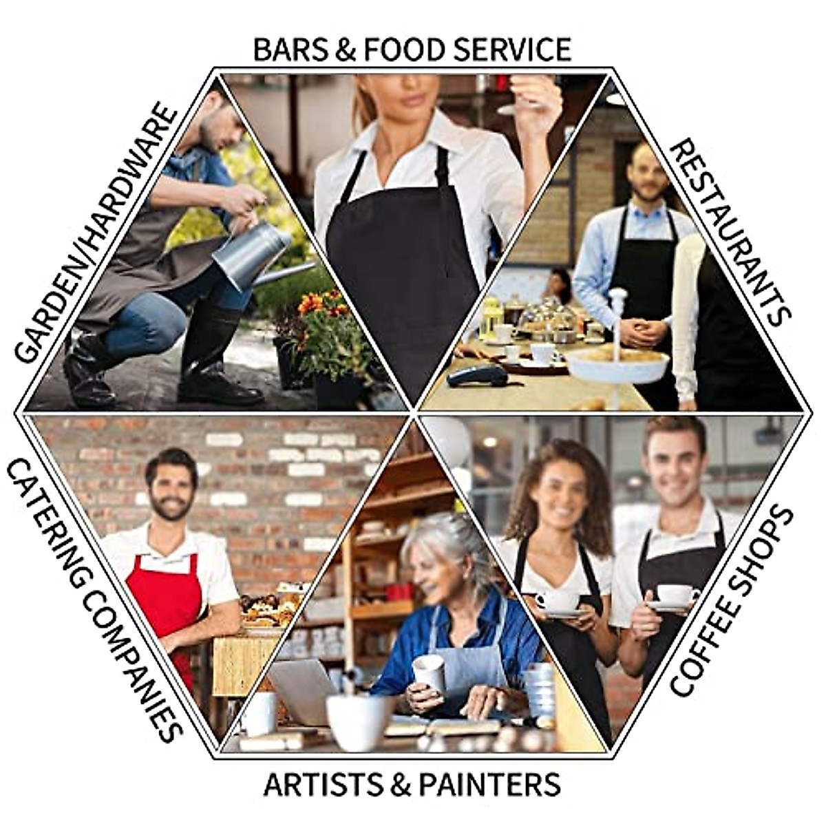 JEKGLEY Dog Paw and Love Chef Apron with 2 Pockets, Adjustable Neck Kitchen Cooking Bbq Bib Aprons for Women Men