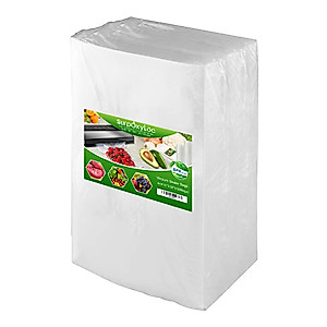 SurpOxyLoc 4mil100 Gallon Size11x16Inch Vacuum Freezer Sealer Bags for Food,BPA Free, Sous Vide Vaccume Safe,Universal Design Pre-Cut Bag and Work with Any Types Vacuum Sealer