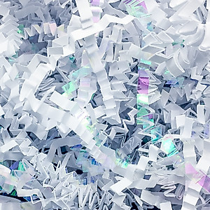 Krafty Klassics 1/2 lb (8oz) White Metallic & Iridescent Fancy Blended Shred