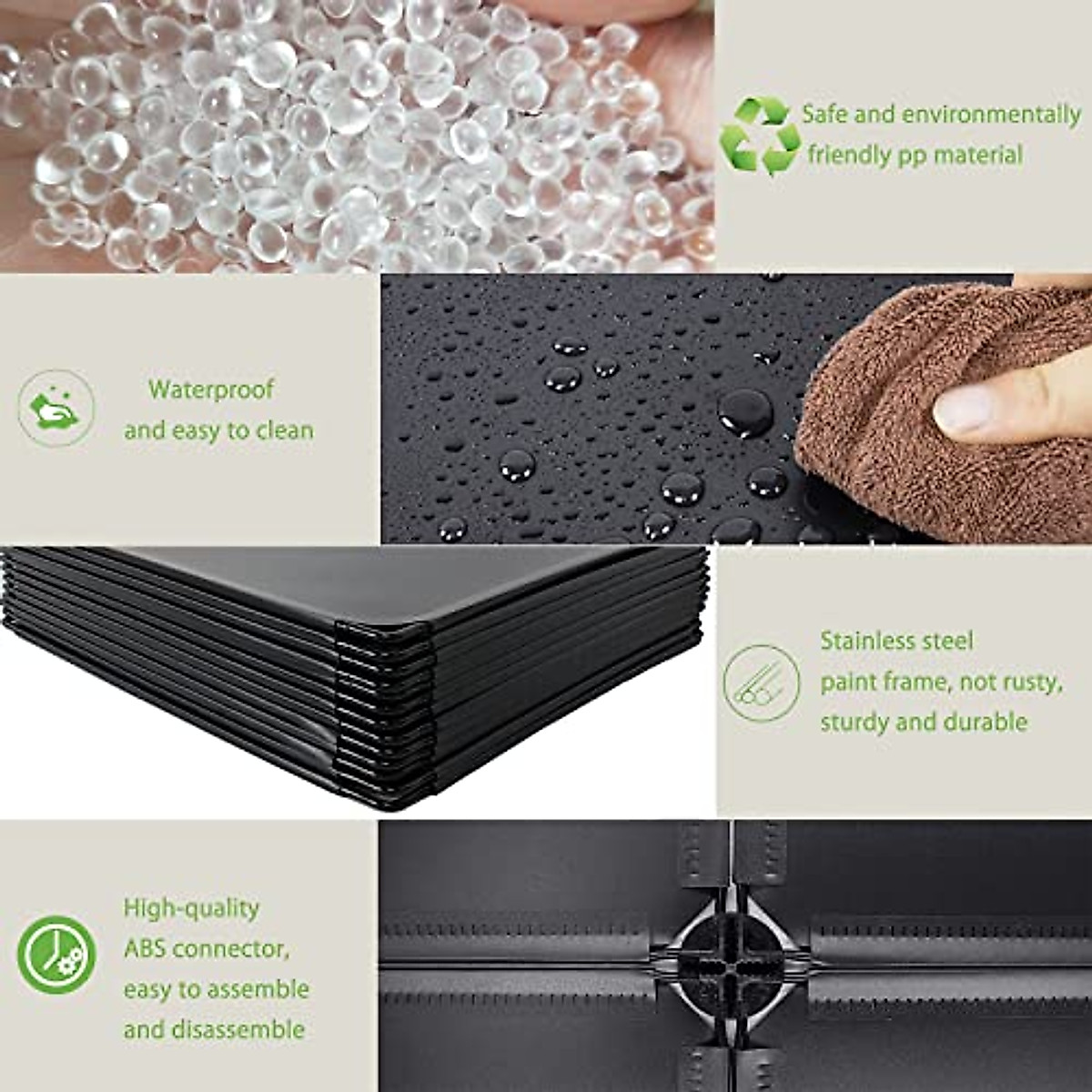 FUNLAX Cube Storage Organizer, 12x12 inches 6 Cube Shelves Units, Closet Storage Organizer System, Expandable Corner Book Shelf Shelving Stackable Closet Shelves for Bedroom, Living Room, Office Black