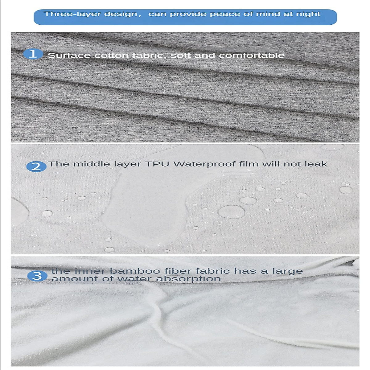 ANPIOX Reusable Adult Diaper Pants Washable Diapers Shorts Incontinence Care Pants Anti-Bed-wetting Impermeable Elderly Long Pants Breathable,C,S