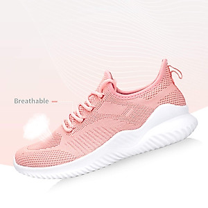 Flysocks Slip On Sneakers for Women-Fashion Sneakers Walking Shoes Non Slip Lightweight Breathable Mesh Running Shoes Comfortable Pink 9.5