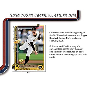 Topps 2025 Series 1 Baseball Trading Card Hanger Box (59 Cards)