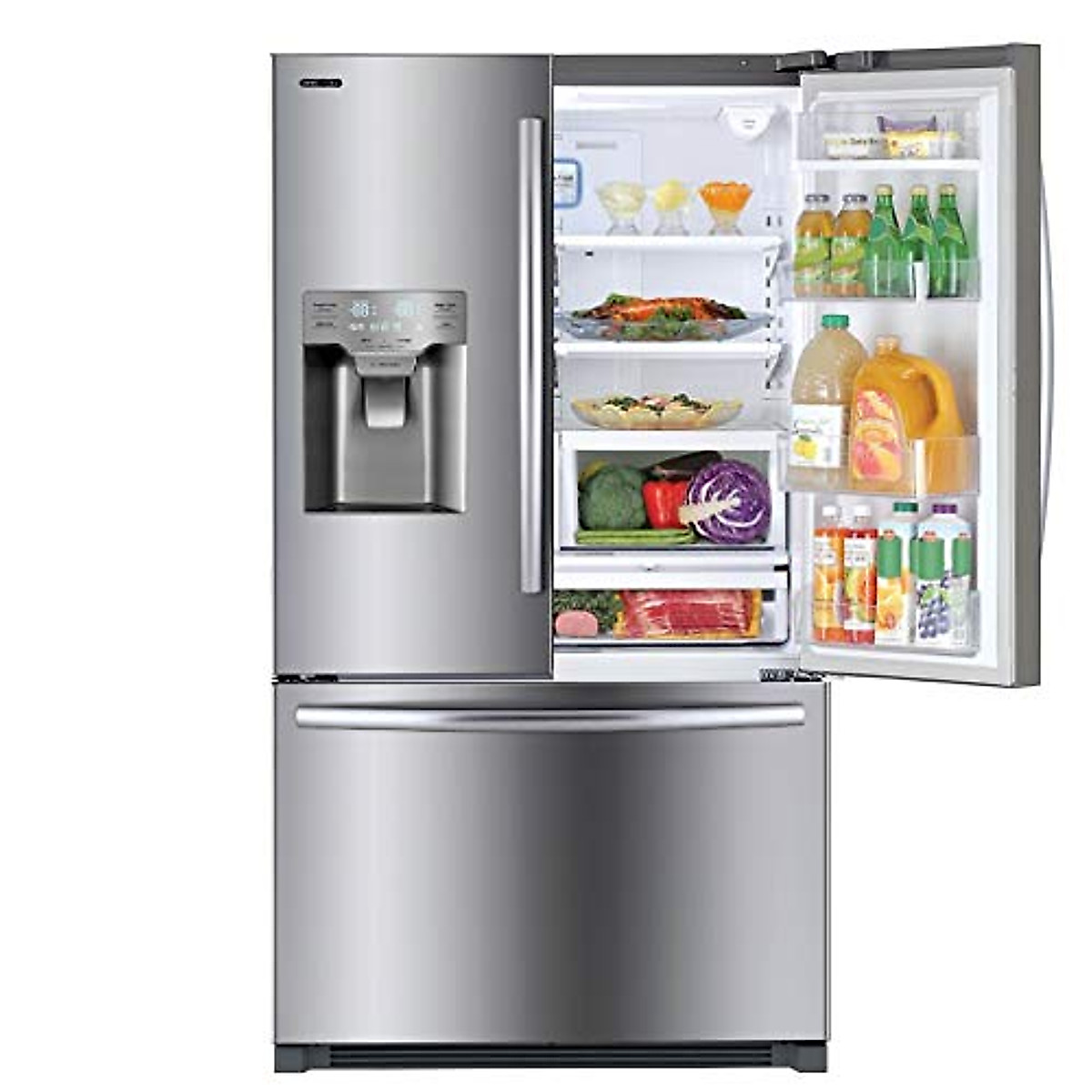 Winia 26cu.ft. French Door Refrigerator with Ice & Water Dispenser, Stainless Steel