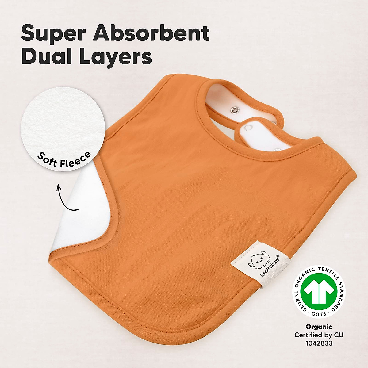 KeaBabies 8-Pack Organic Baby Bibs for Boy, Girl and 8-Pack Organic Baby Bandana Drool Bibs - Drool Bibs for Baby Boy - Stylish Unisex Bandana Bibs - Bibs for Baby Girl - Super Absorbent Bandana