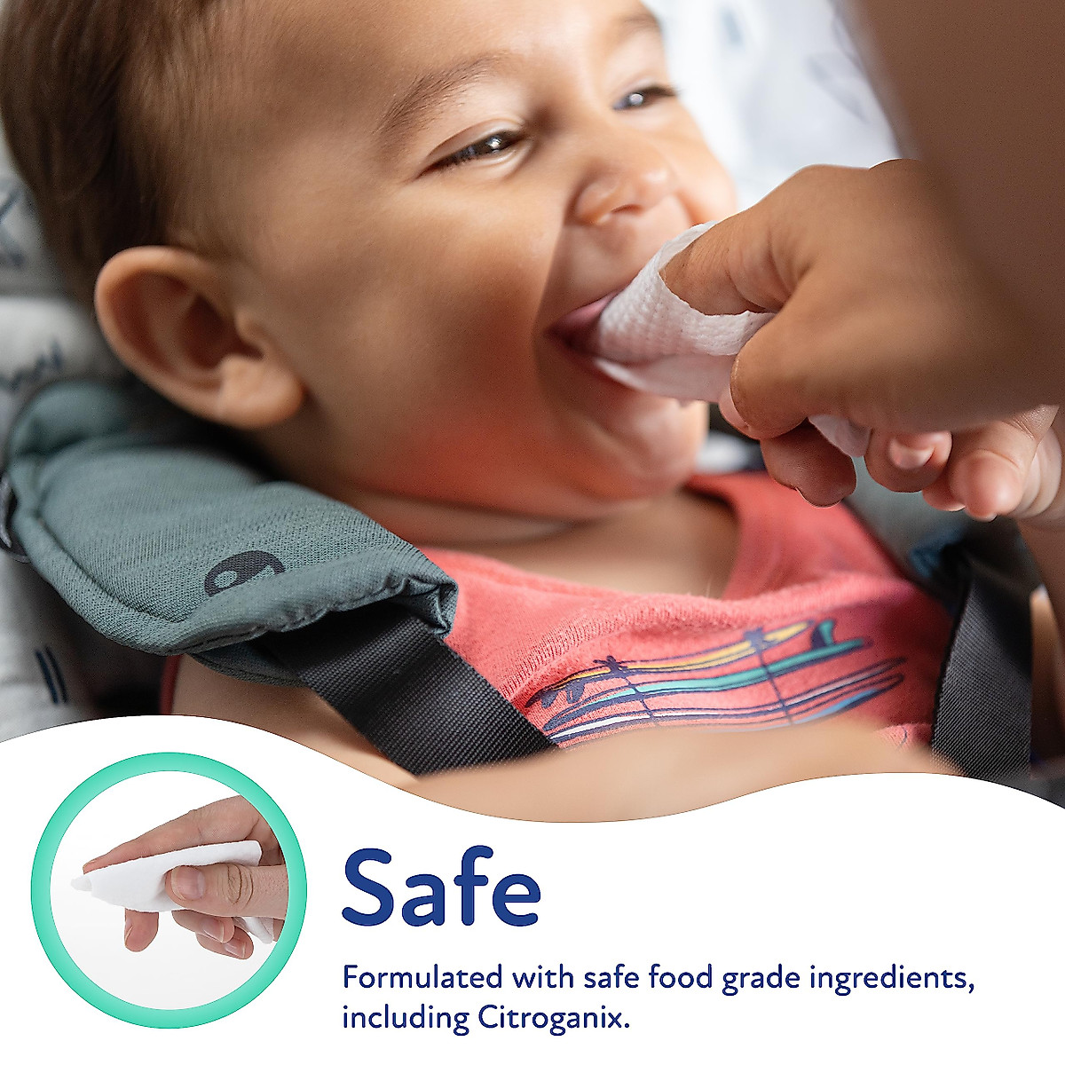 Dr. Talbot's Eco Bamboo Baby Tooth and Gum Wipes Naturally Inspired With Citroganix, 1-pack, 48 count