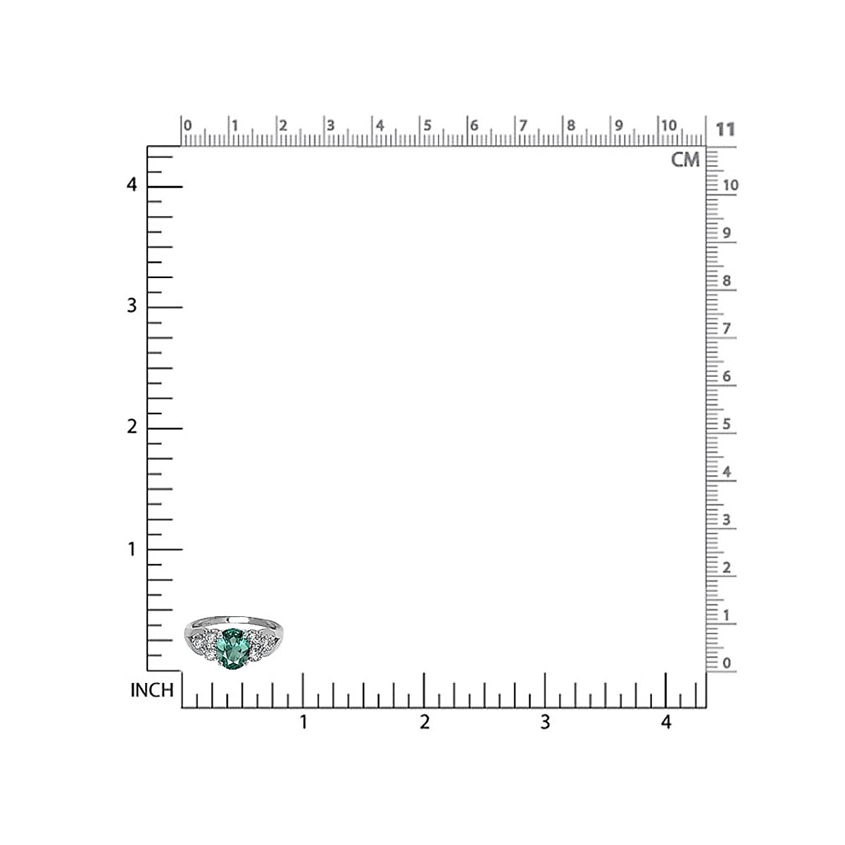 Silvershake 2.17ct. Genuine Blue Topaz White Gold Plated 925 Sterling Silver Engagement Ring Size 7