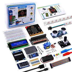 GeeekPi Basic Starter Kit for BBC Micro:bit (V2 Included), Blocks and Python Code, Multiple Sensors Project Examples, Detailed Tutorial Included