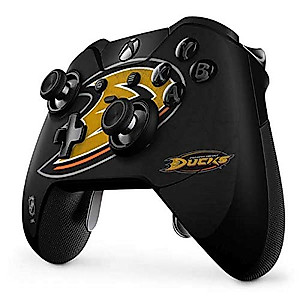 Skinit Decal Gaming Skin Compatible with Xbox One Elite Controller - Officially Licensed NHL Anaheim Ducks Distressed Design