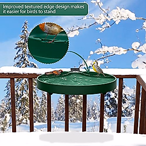 POTEY Heated Bird Bath, Bird Baths for Outdoors for Winter, 3 Easy Ways to Mount Bird Feeder Bird Habitat, 75w All Seasons Available Bird Baths for Outdoors Garden Yard, Gift Ideas for Bird Lovers