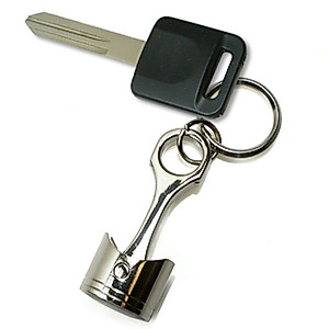 iPick Image Made for Honda Accord Chrome Finish Engine Piston and Rod Metal Key Chain