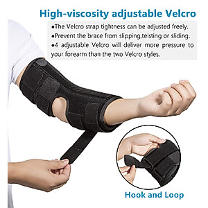 Elbow Brace Support Splint for Cubital Tunnel Syndrome and Arthritis Pain Relief , Adjustable Angle Stabilizer Brace ,Prevent Excessive Bending at night,Fits left and right Arms for Woman and Man- M