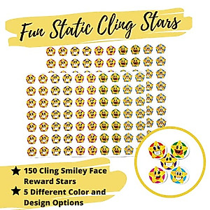Kenson Kids We Can Do It! Customizable Dry Erase Incentive Chart (14 1/2"x 30") with Cling Reward Smiley Face Stars - Home, School, Preschool Classroom by Makers of The I Can Do It! Reward Chart