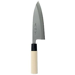 Kotobuki High-Carbon SK-5 Japanese Deba Fish Filleting Knife, 165mm